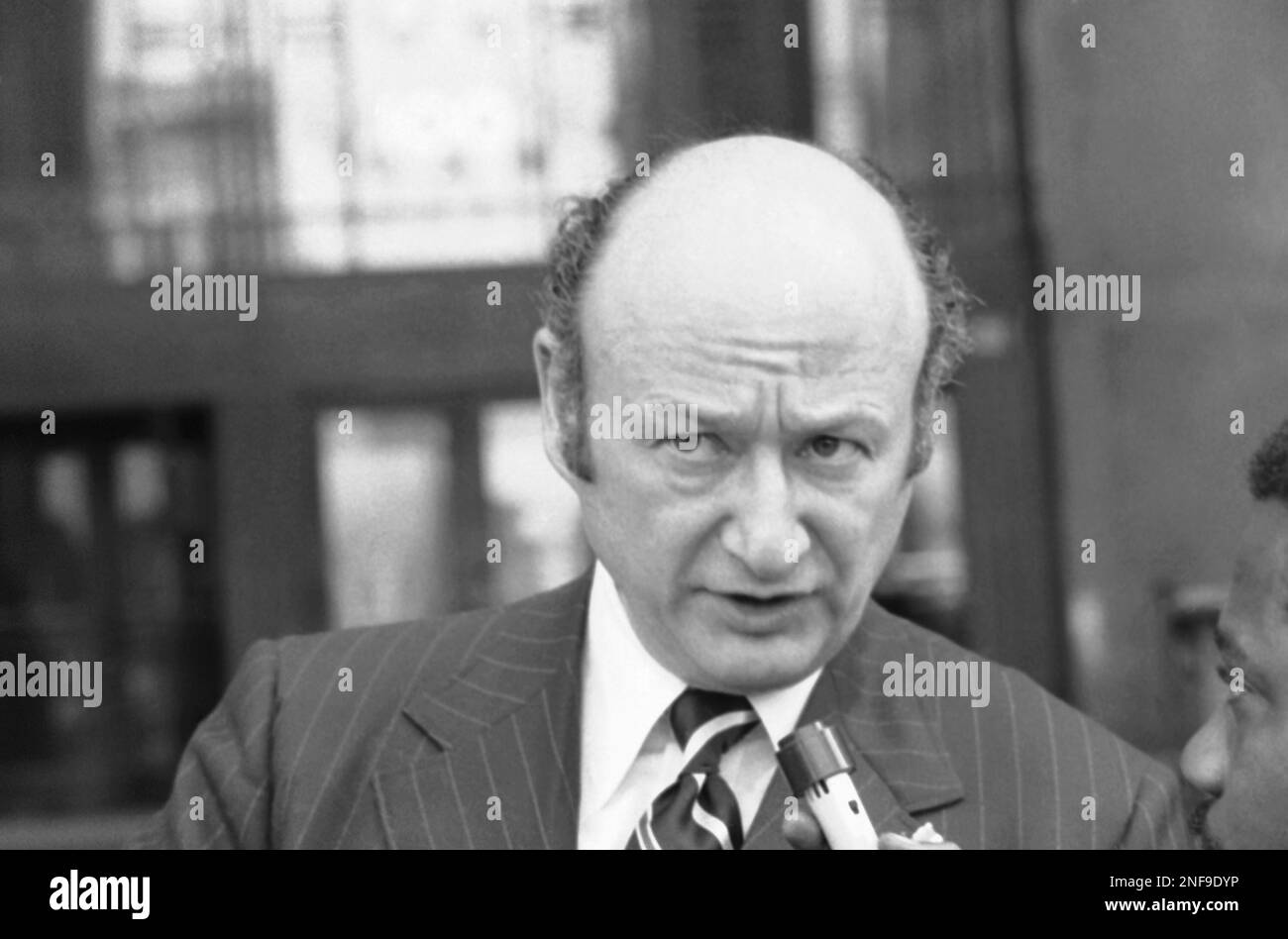 Rep. Edward Koch, candidate for New York City Mayor, shown in closeup ...