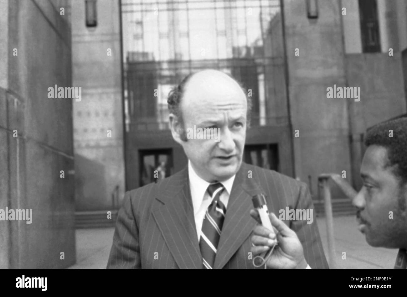 Rep. Edward Koch, candidate for New York City Mayor, shown in closeup ...