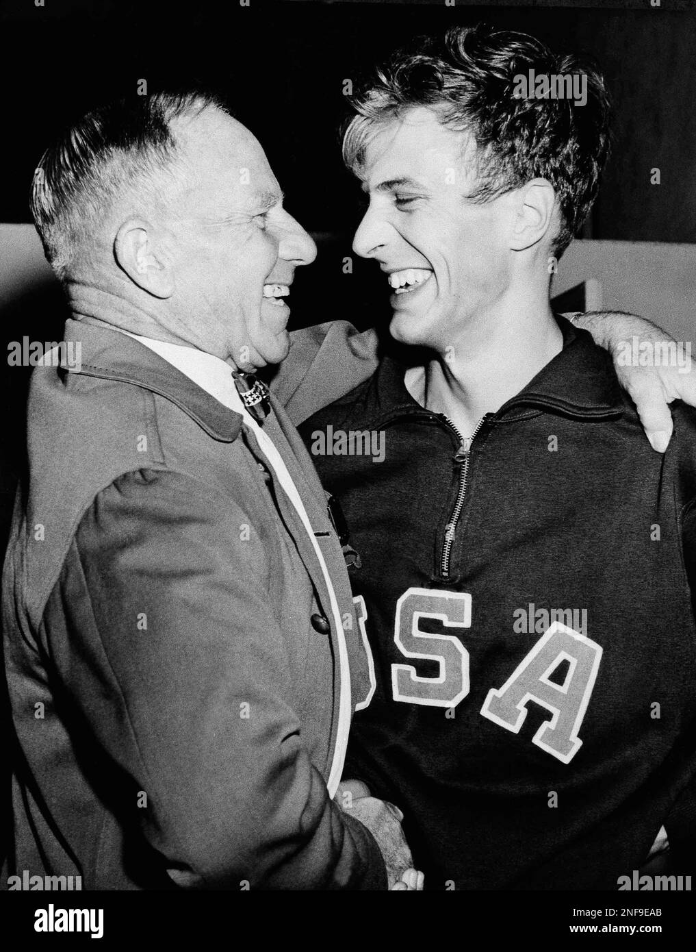 Dean Cromwell, left, of the University of Southern California, who is ...