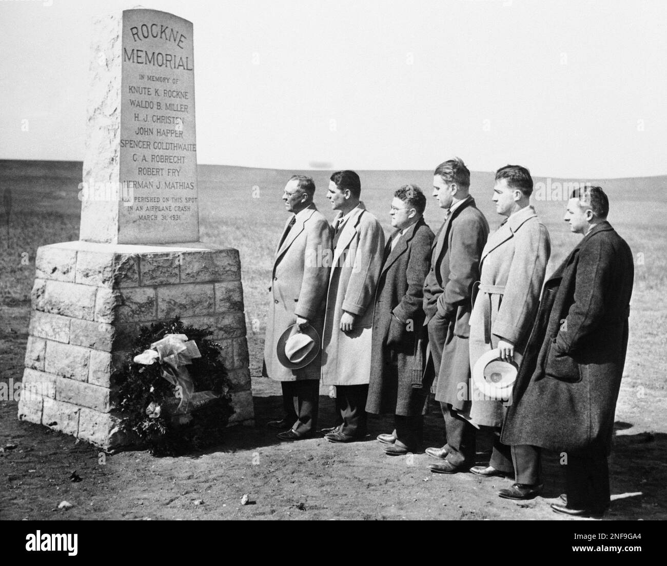 Former Notre Dame athletes made a pilgrimage to Bazaar, Kansas to lay a ...