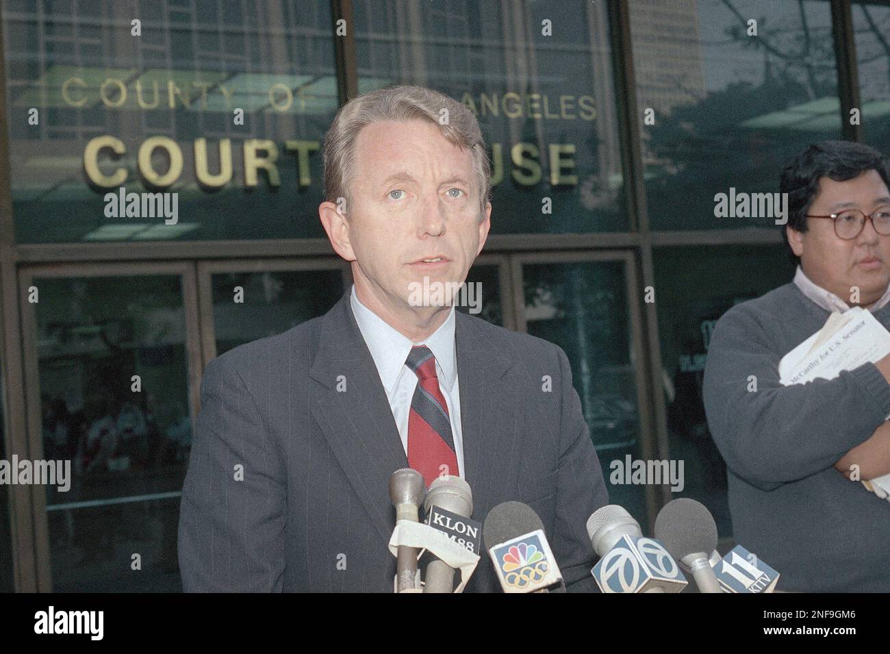 Photo shows Lt. Governor of California, Leo McCarthy, in 1988, U.S ...