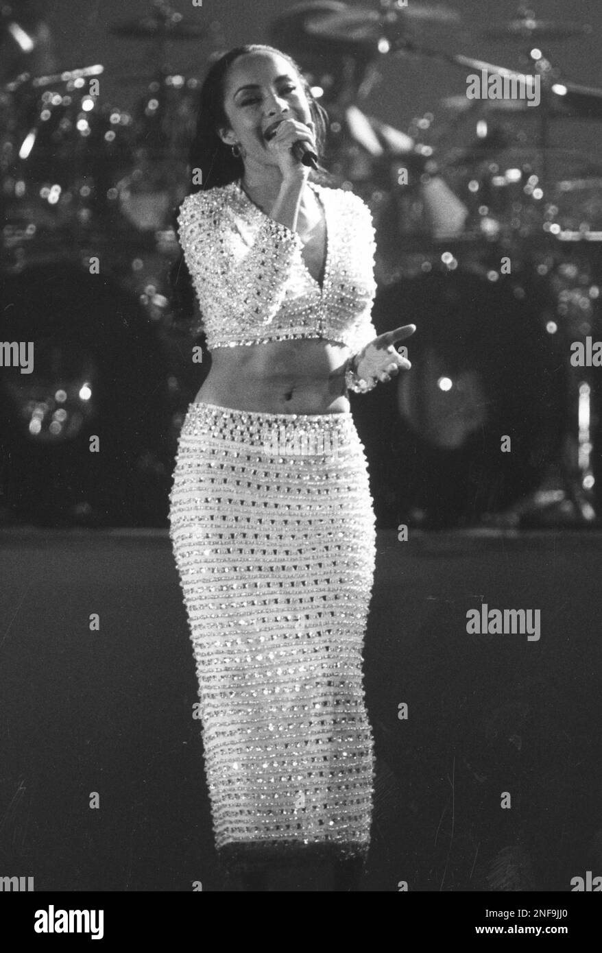 British singer of Nigerian birth, Sade (Helen Folasade Adu), performs ...