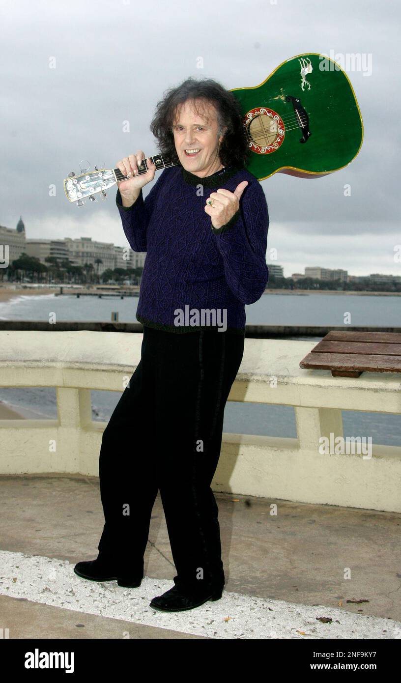Scottish singer Donovan poses for a p[hotocall at the 43rd MIDEM ...