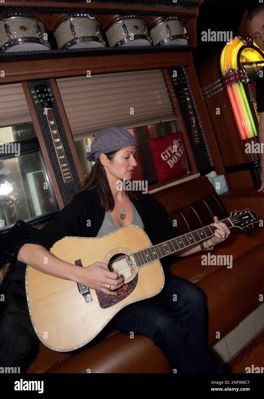 Actress Jill Hennessy of "Lymelife" aboard the Gibson Tour Bus at the ...