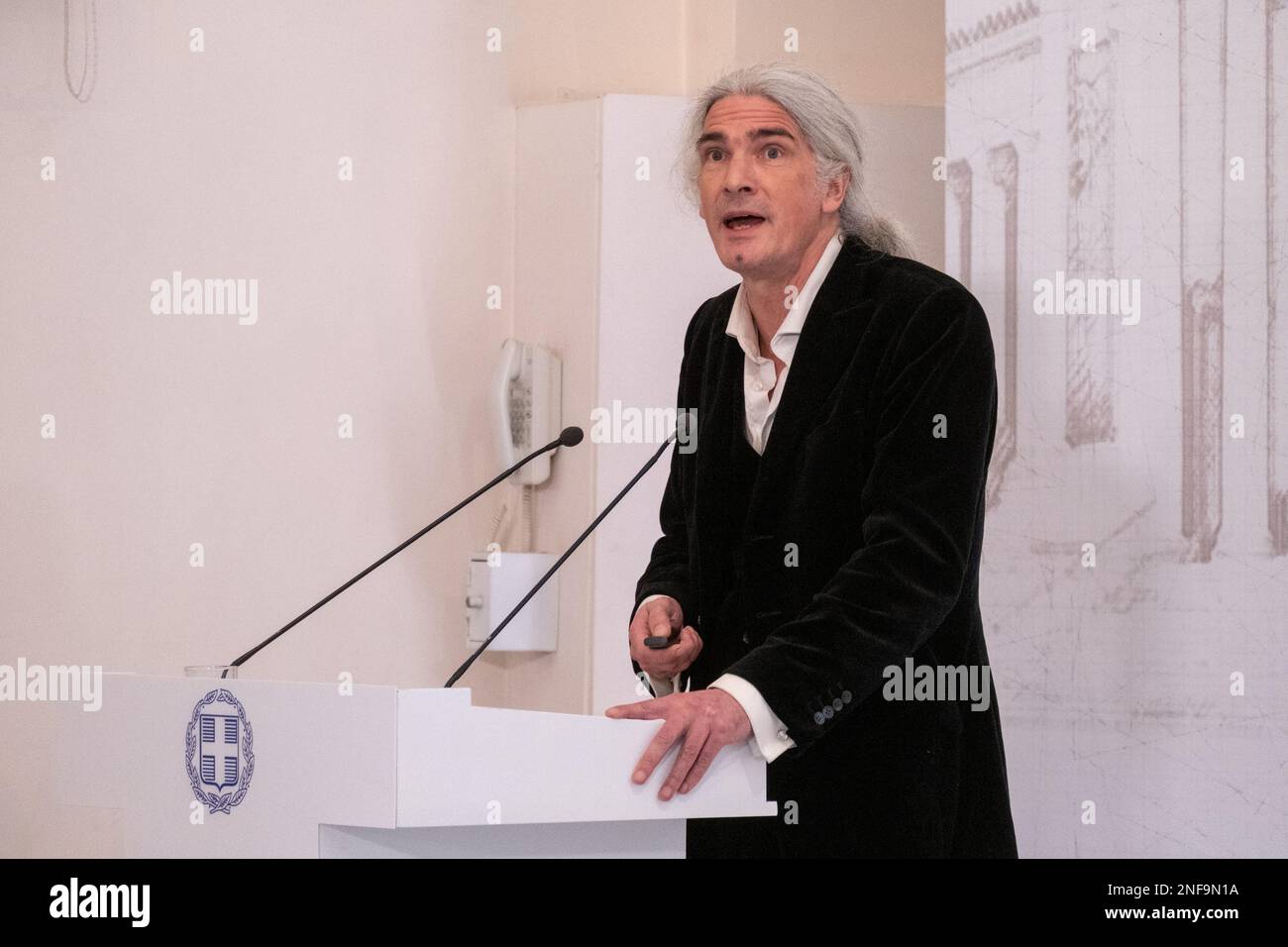 Greece, Athens on 2023-02-15. Greek Prime Minister Kyriakos Mitsotakis ...