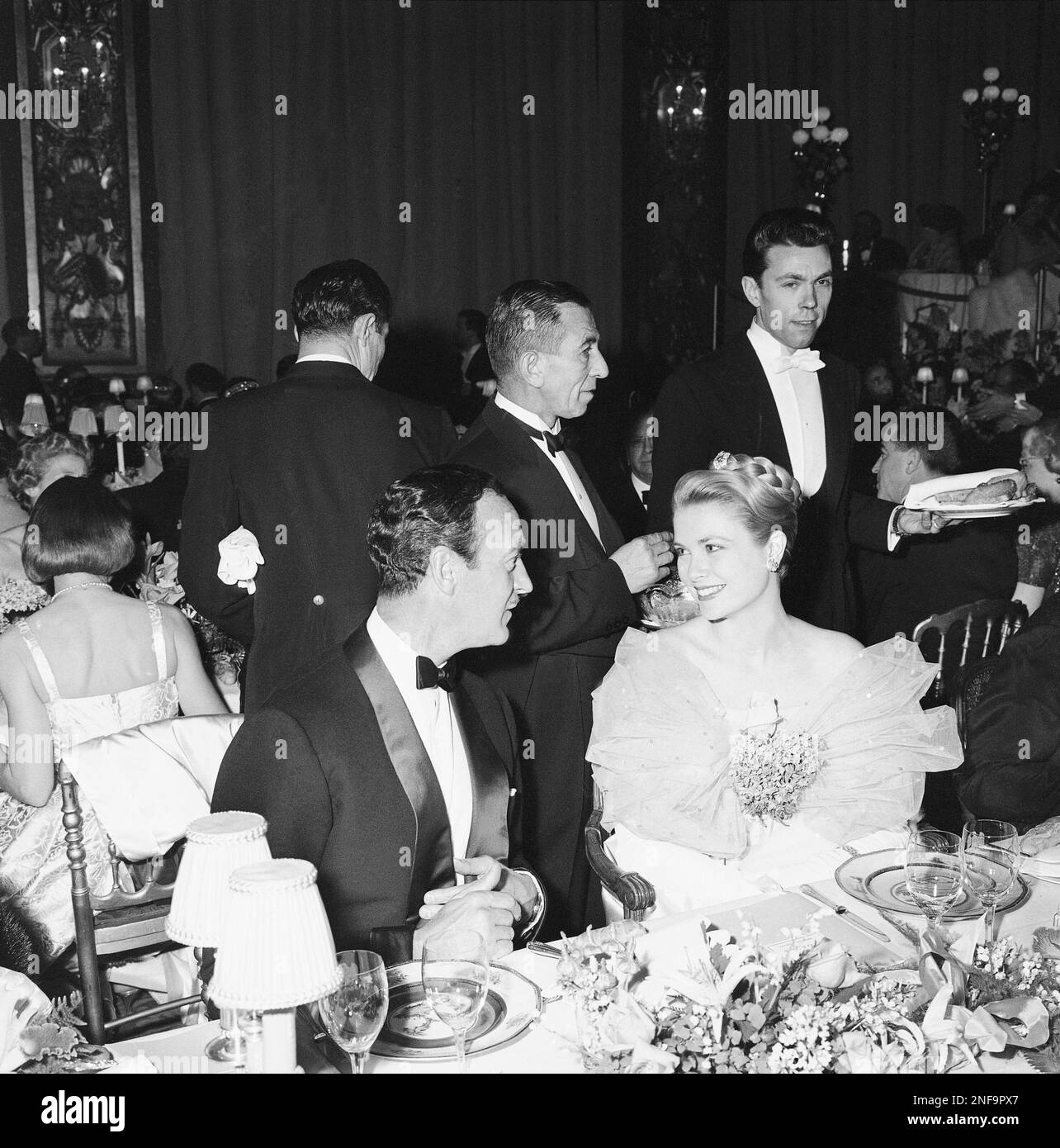 British actor David Niven chats with Princess Grace of Monaco (former ...