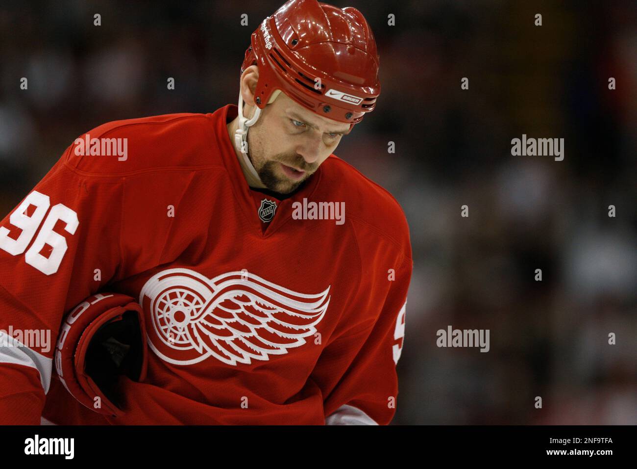 Detroit Red Wings Tomas Holmstrom, of Sweden, is shown against the ...