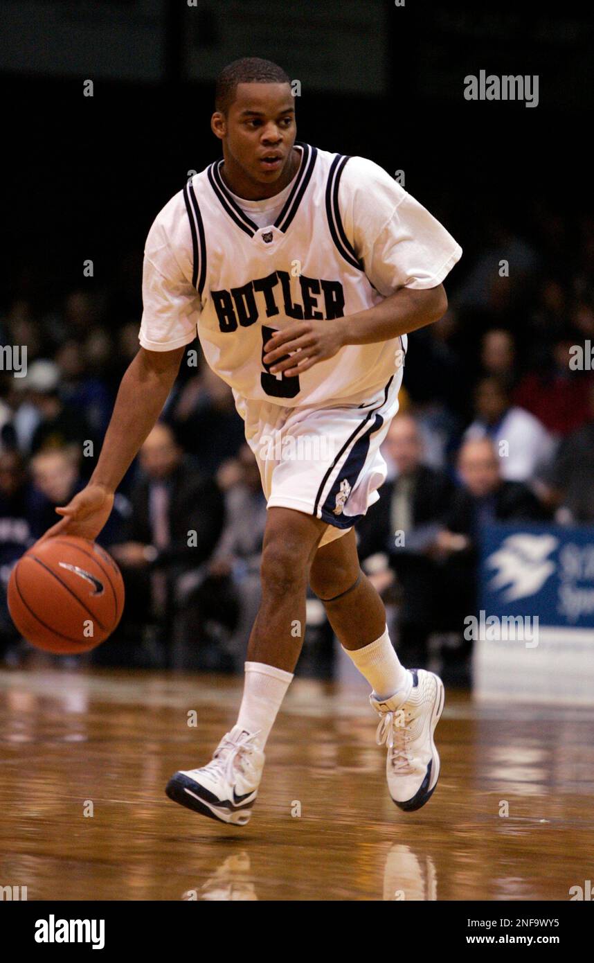 Butler guard Ronald Nored drives against Wright State in the first half ...