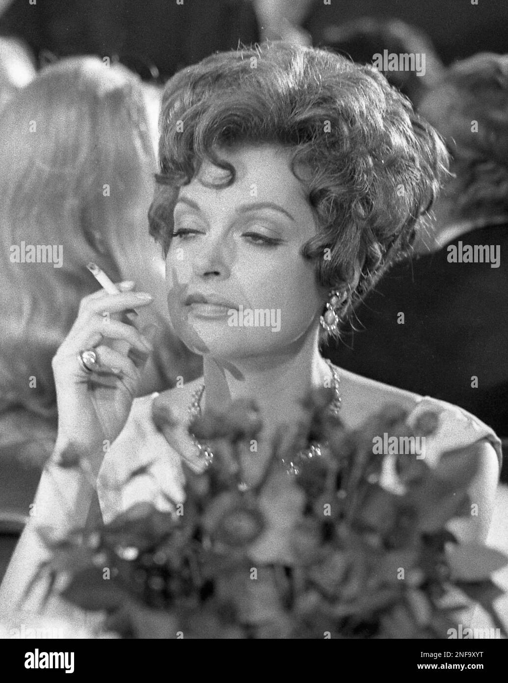 Portrait of Austrian actress Nadja Tiller pictured with half closed ...