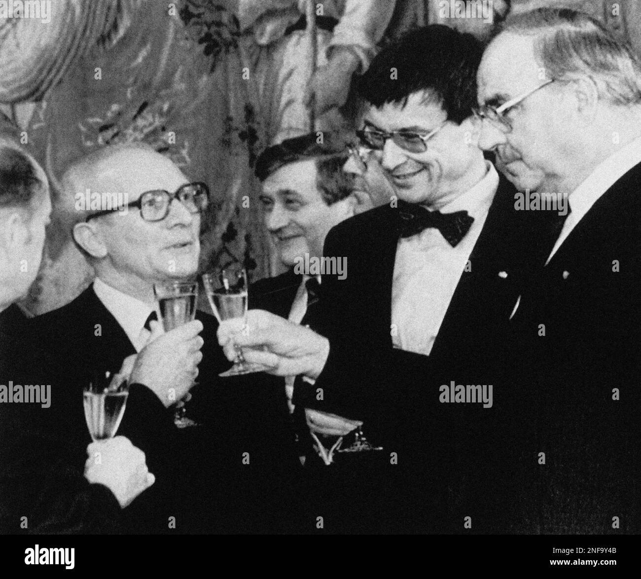 East German leader Erich Honecker, left, and West German Chancellor ...
