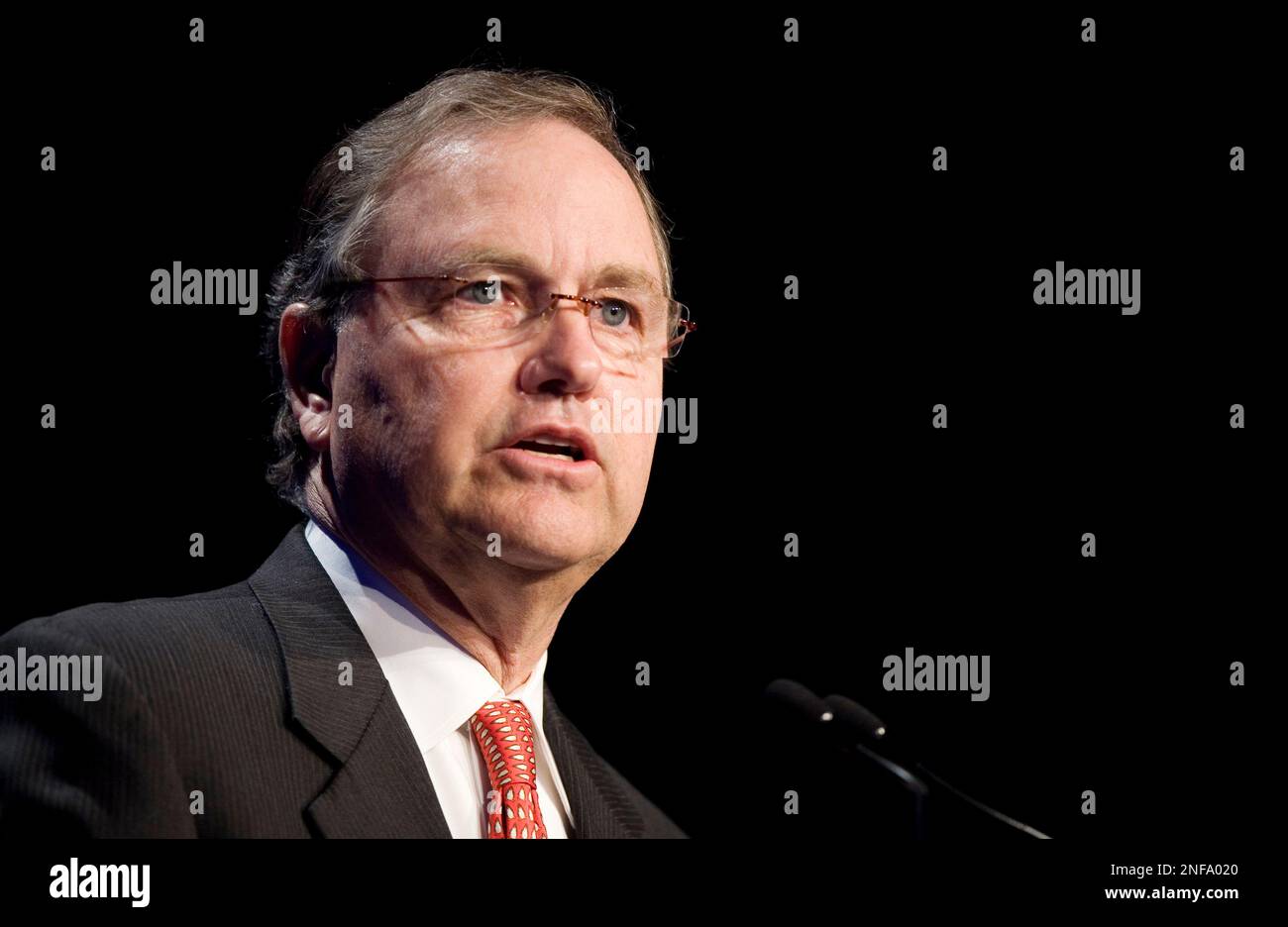 H. Lee Scott Jr., president and CEO of Wal-Mart Stores, Inc., addreses ...