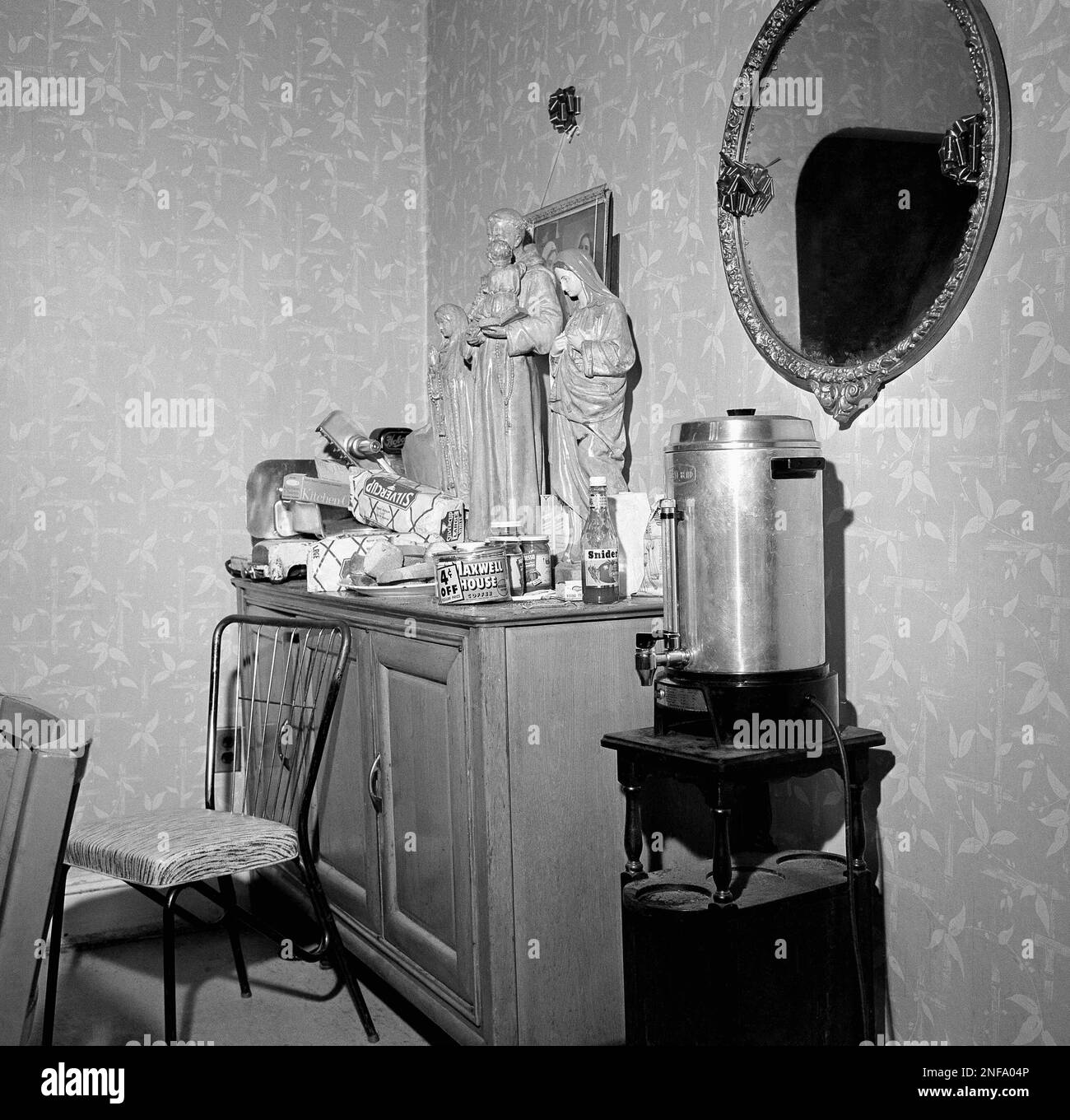 Interior of apartment used by Larry Gallo on the Brooklyn waterfront in ...