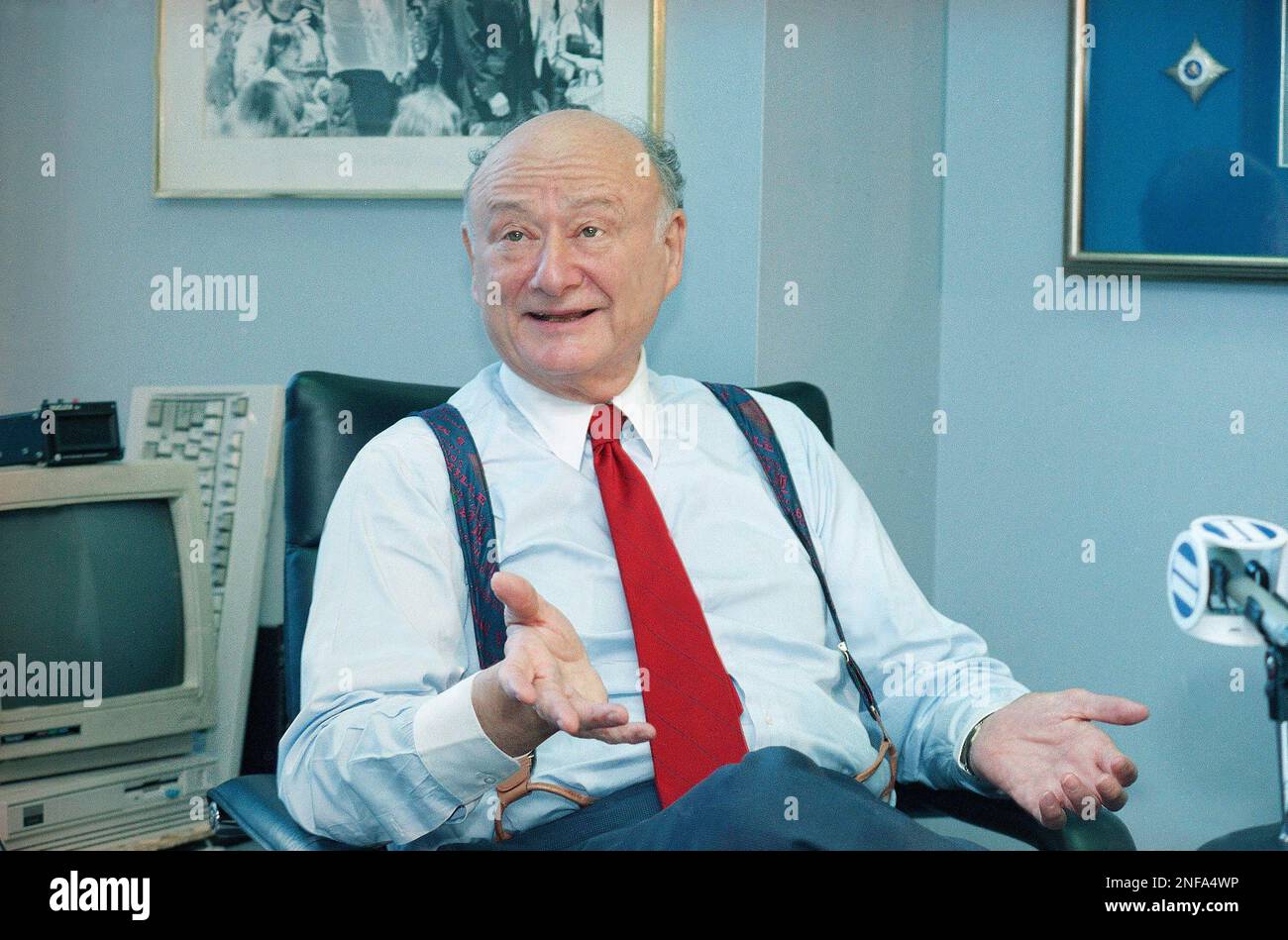 Former New York City Mayor Ed Koch is shown during an interview in New ...
