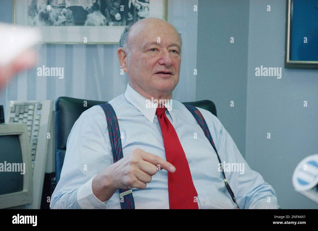 Former New York City Mayor Ed Koch is shown during an interview in New ...
