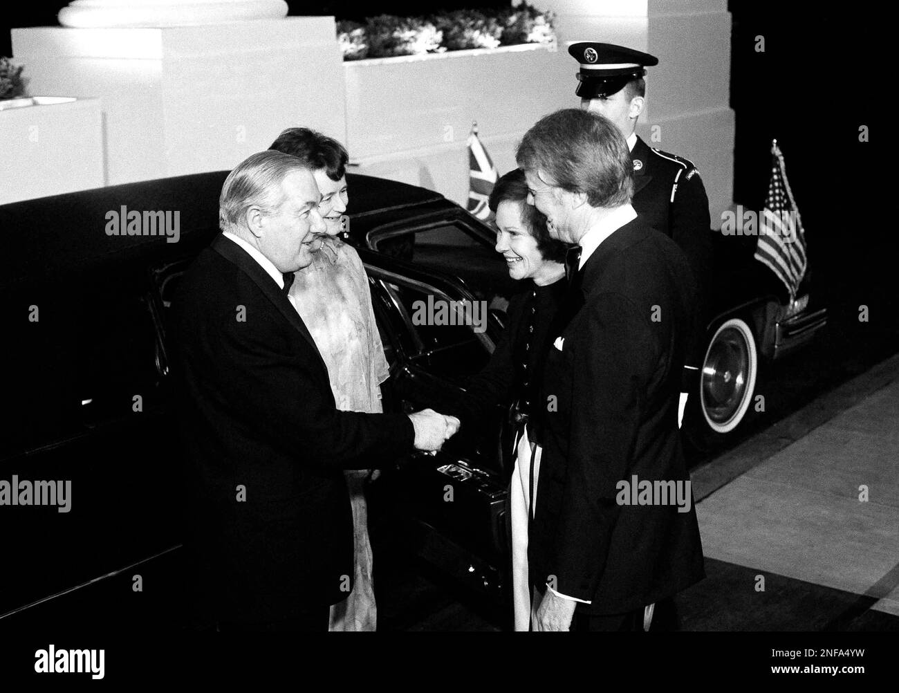 President Jimmy Carter, right, and first lady Rosalynn Carter, center ...