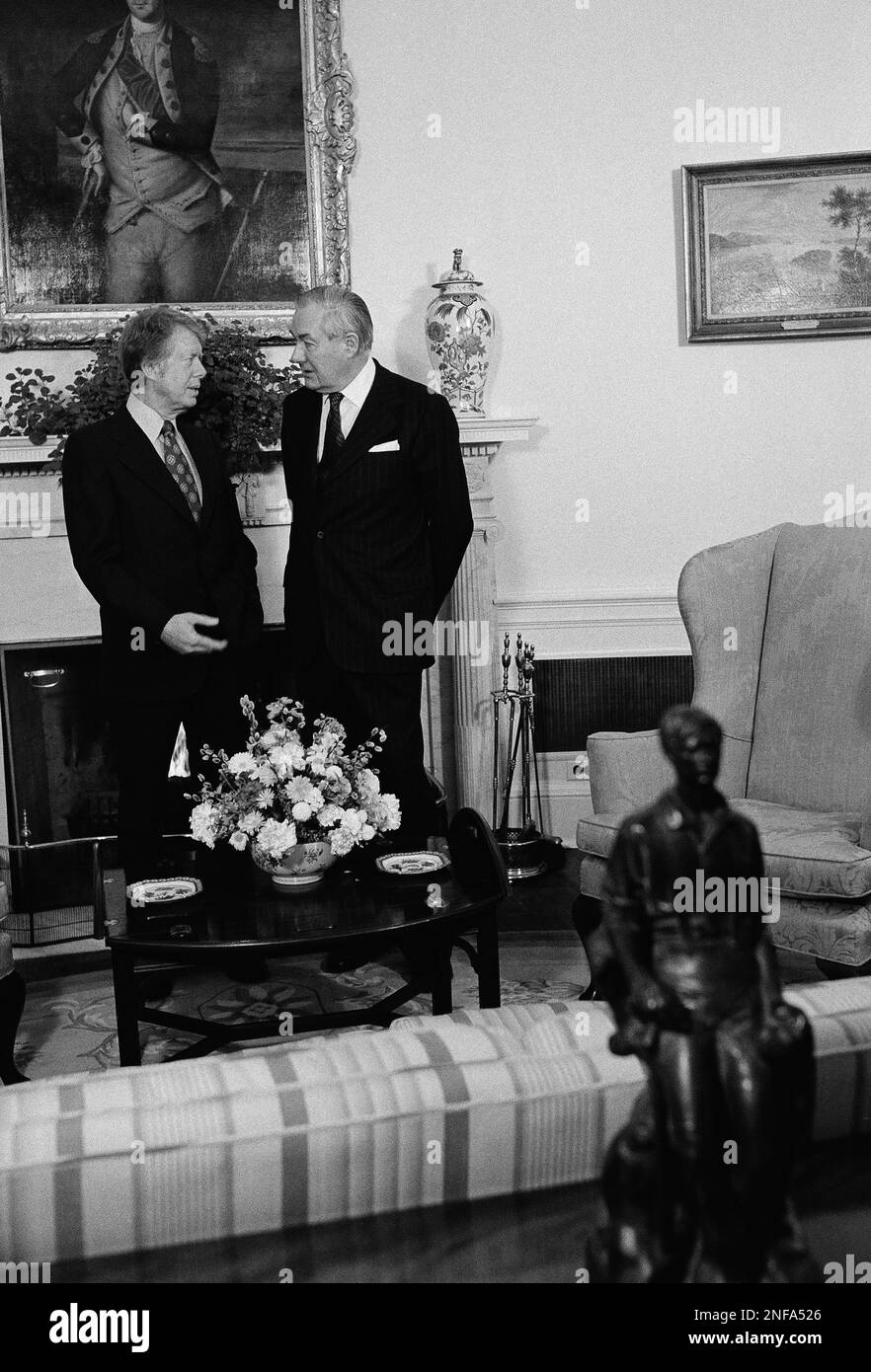 President Jimmy Carter, left, and British Prime Minister James ...