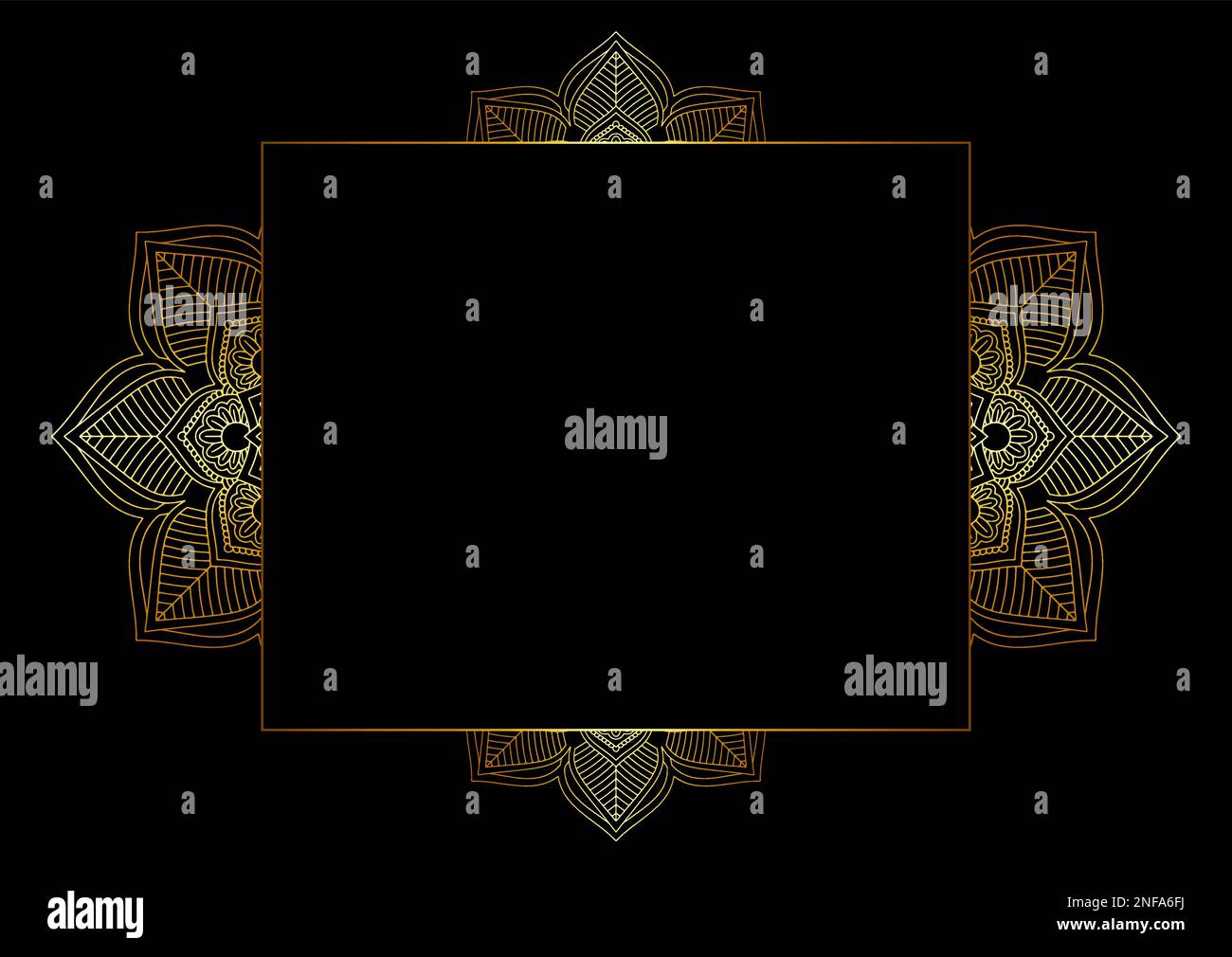 Elegant background with a gold mandala frame Stock Vector Image & Art ...