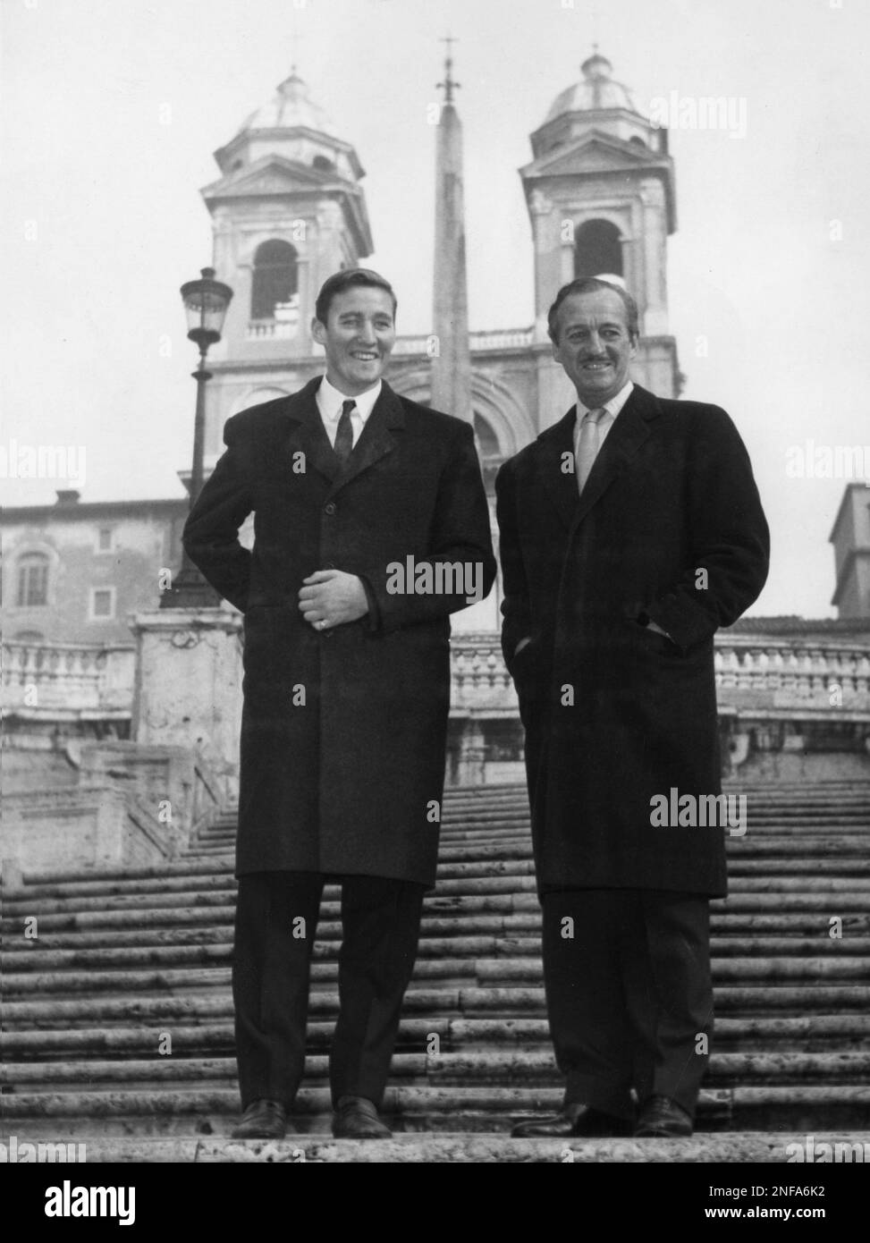 British actor David Niven is pictured with his son David Jr. Niven ...