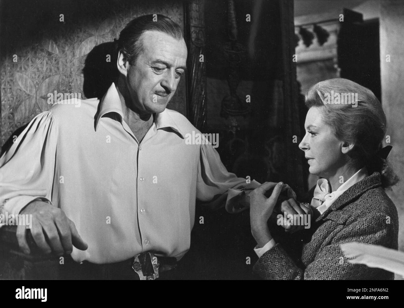 British actor David Niven is pictured with Scottish actress Deborah ...