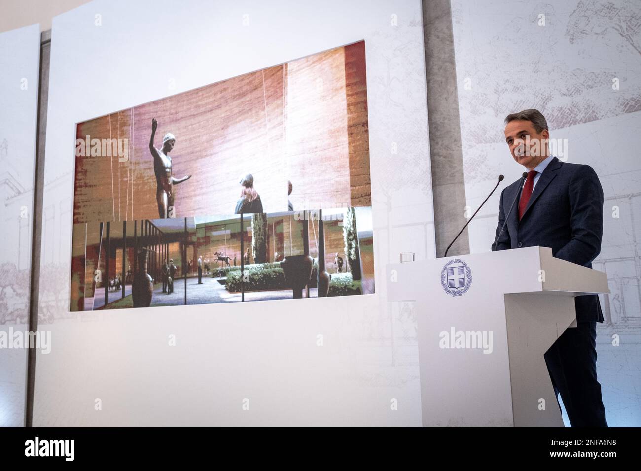 Greece, Athens on 2023-02-15. Greek Prime Minister Kyriakos Mitsotakis ... Greece, Athens on 2023-02-15. Greek Prime Minister Kyriakos Mitsotakis ...