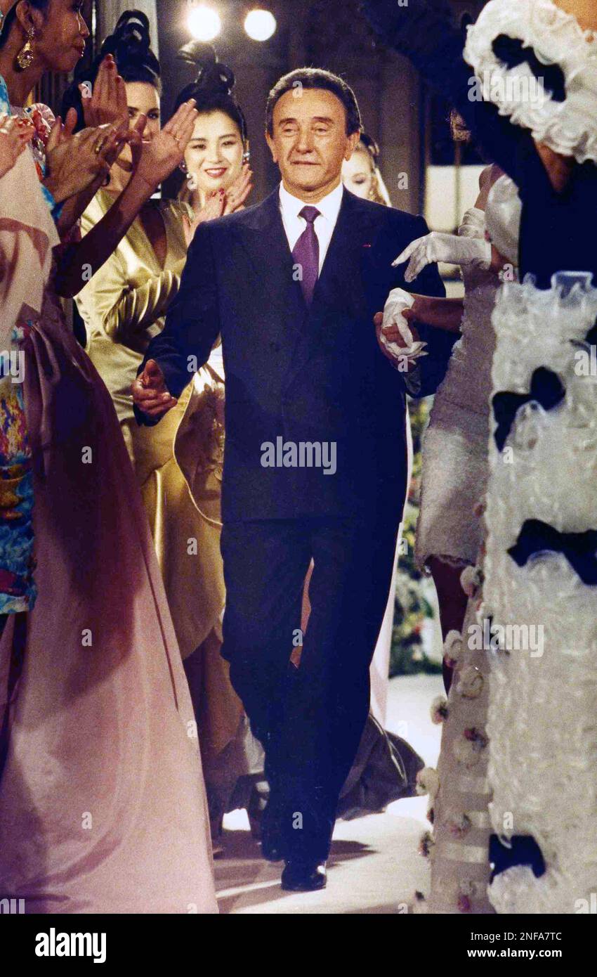 Undated file photo of French fashion designer Guy Laroche surrounded by ...