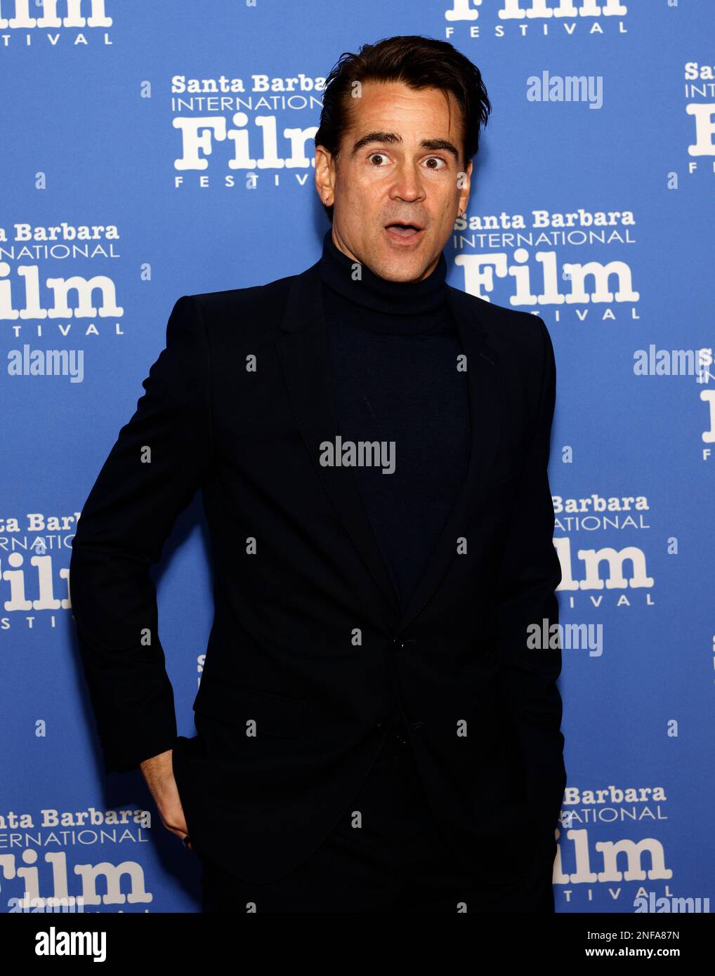 SANTA BARBARA, CALIFORNIA - February 16, 2023: Colin Farrell attends ...