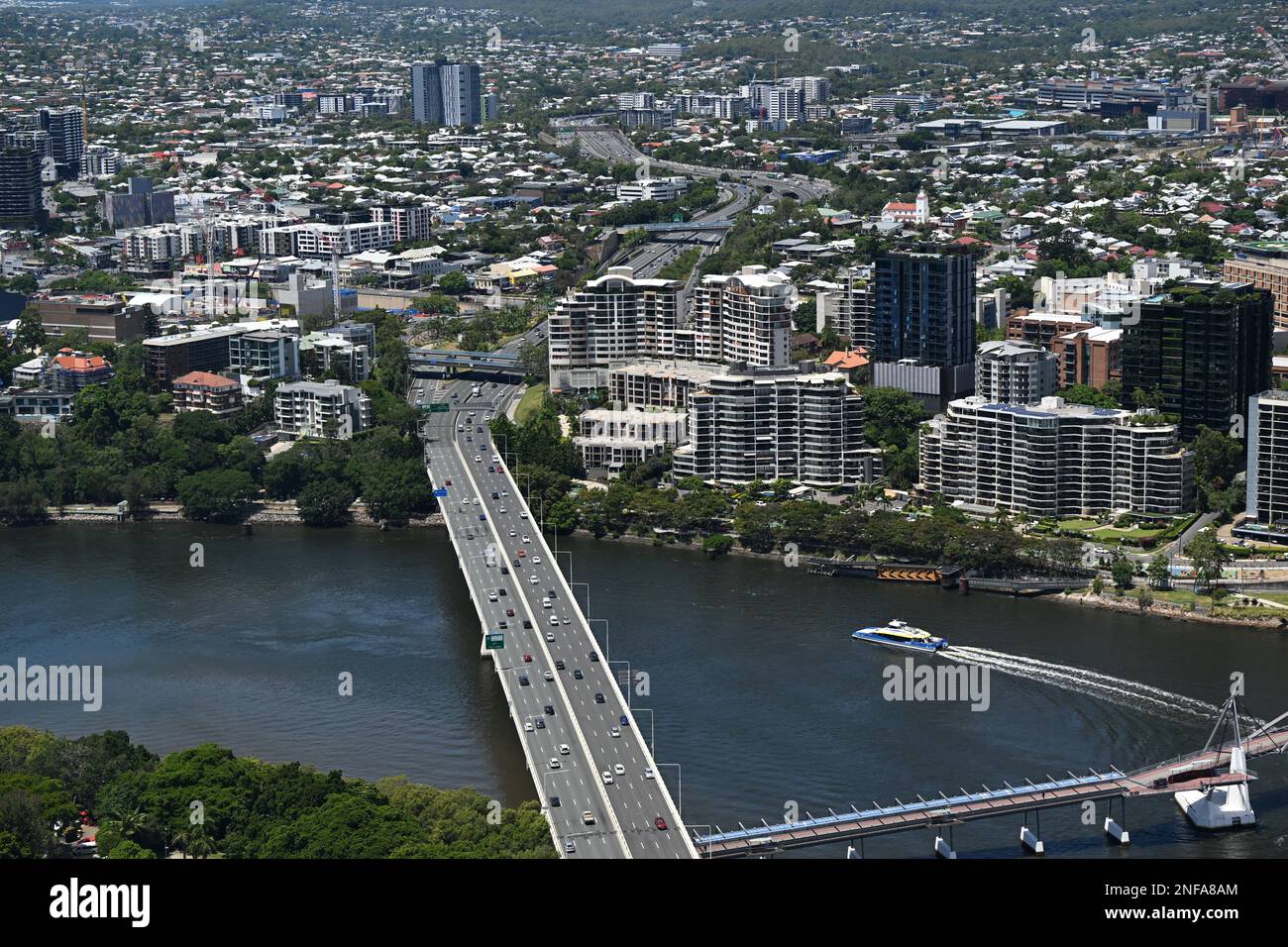 Traffic is seen crossing the Captain Cook Bridge onto the Pacific ...