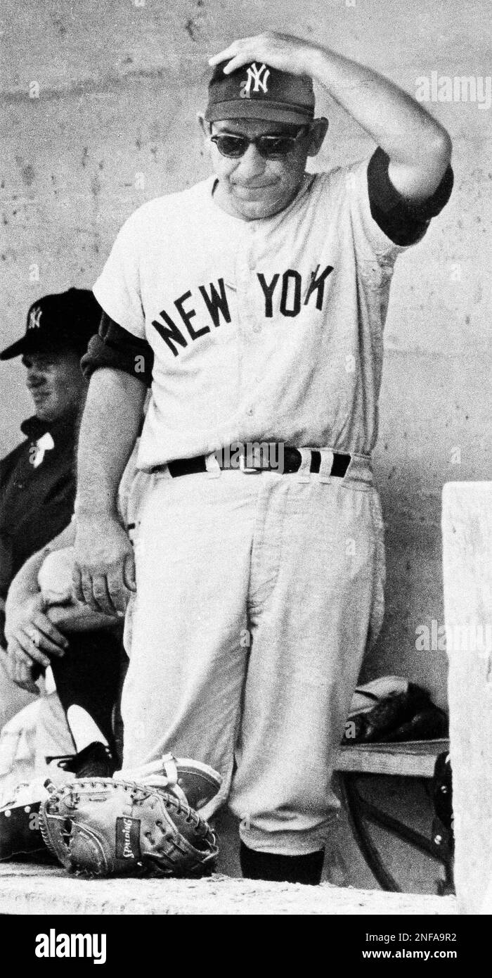 Yogi Berra, the New York Yankees' new manager, has his own workout in ...