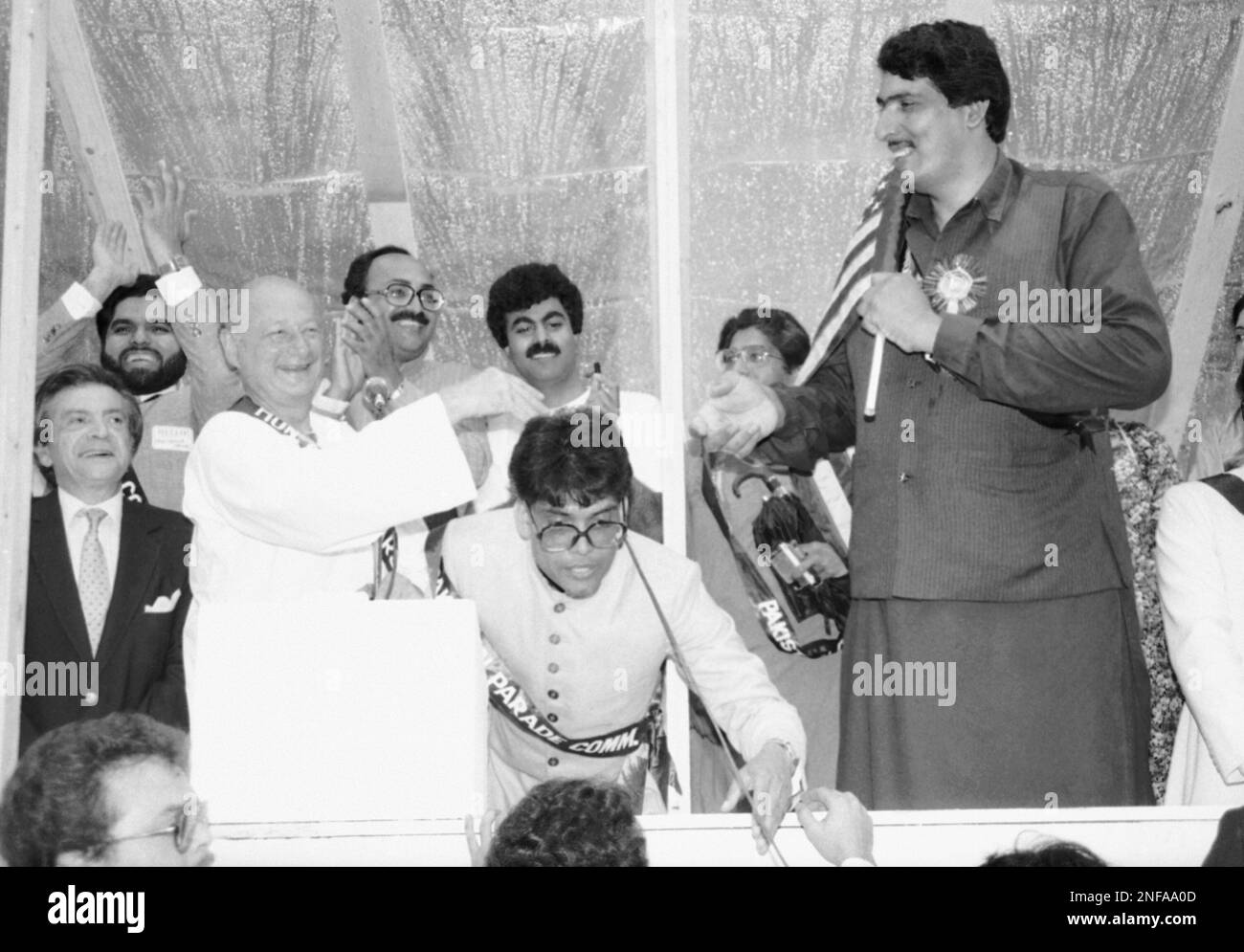Mayor Edward I. Koch, left, campaigning for the mayoral election ...