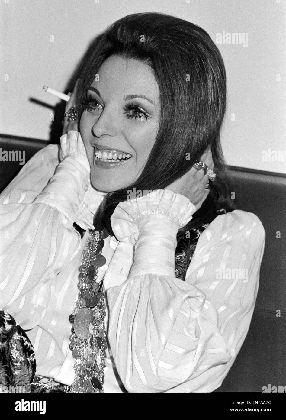 British actress Joan Collins during a press conference at the Foreign ...