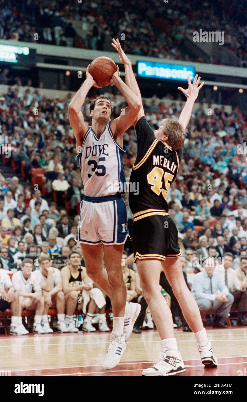 Duke’s Danny Ferry (35) goes up for the shot against Wake Forest player ...