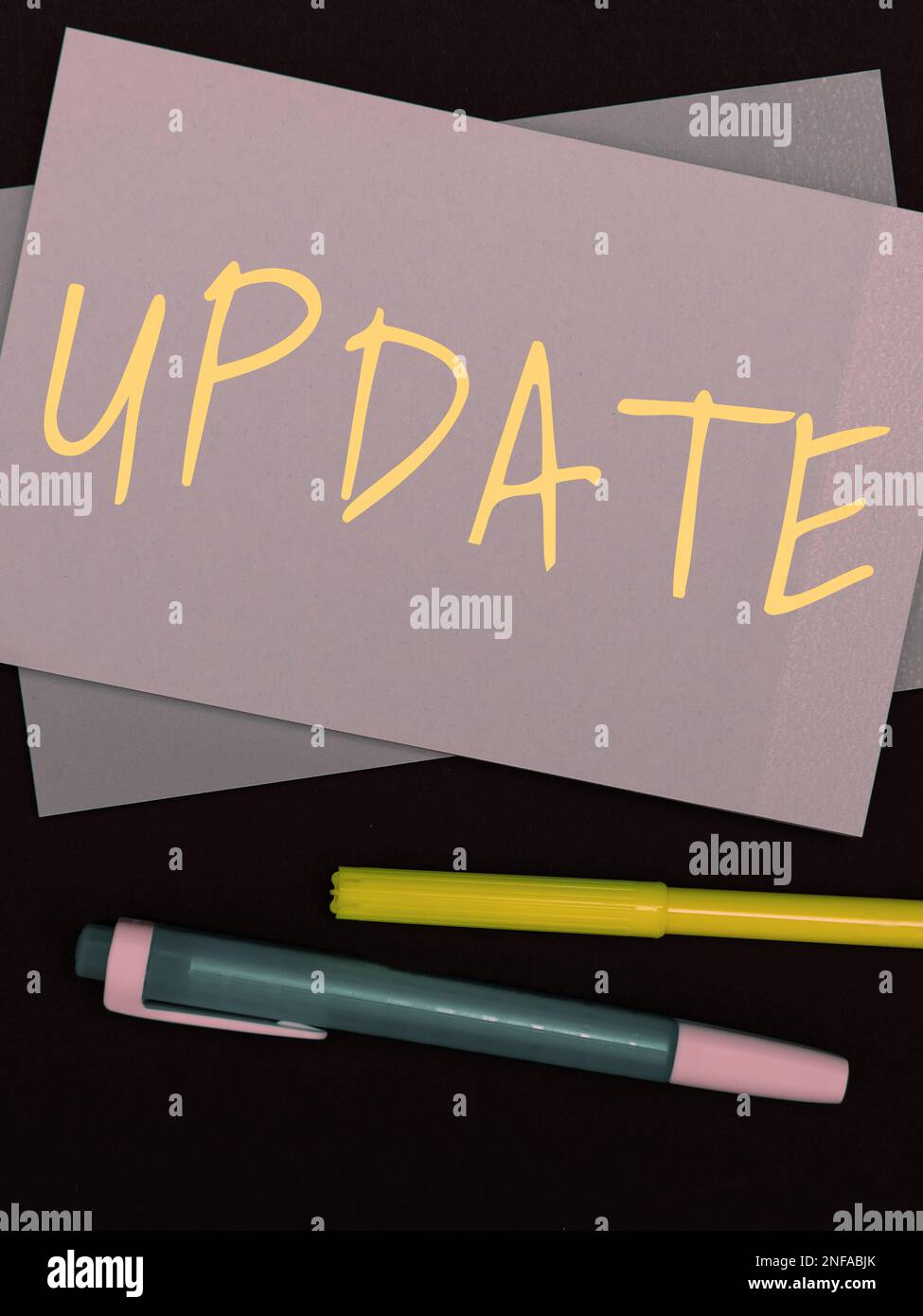 Sign displaying Update, Business showcase Up to date Make something more modern or updated newer ...