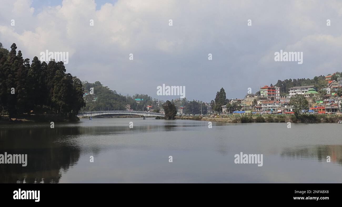 beautiful mirik lake and hill station, located in himalayan foothills ...