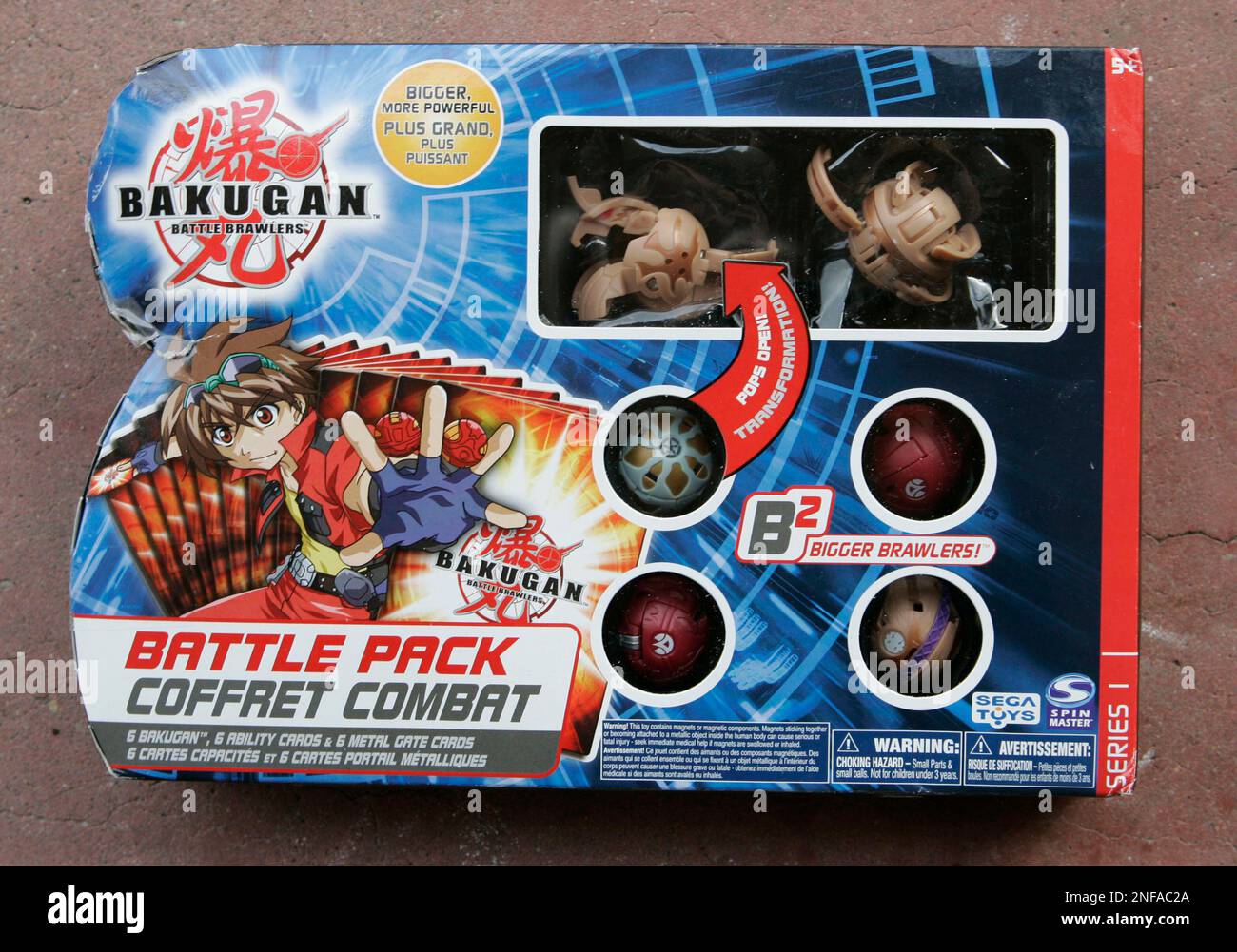 Bakugan Battle Brawlers box is shown in Palo Alto, Calif., Friday, Dec ...