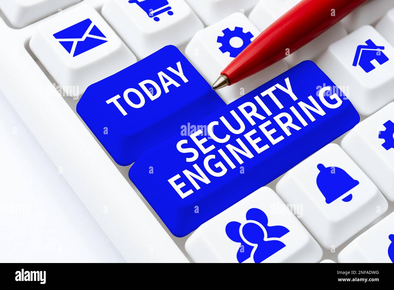 Text sign showing Security Engineering, Conceptual photo focus on the ...