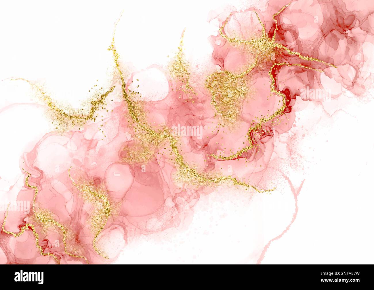 Pink alcohol ink texture Stock Vector Images - Alamy