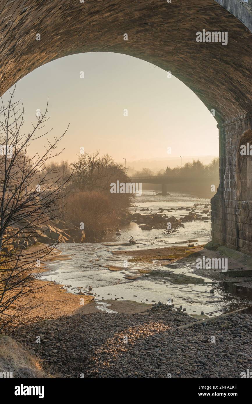 The river South Tyne at Alston Arches, Haltwhistle,Northumberland Stock ...