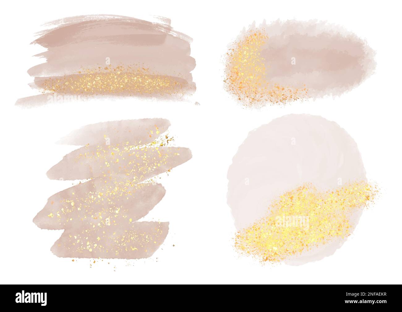Collection of watercolour and glitter designs Stock Vector Image & Art ...