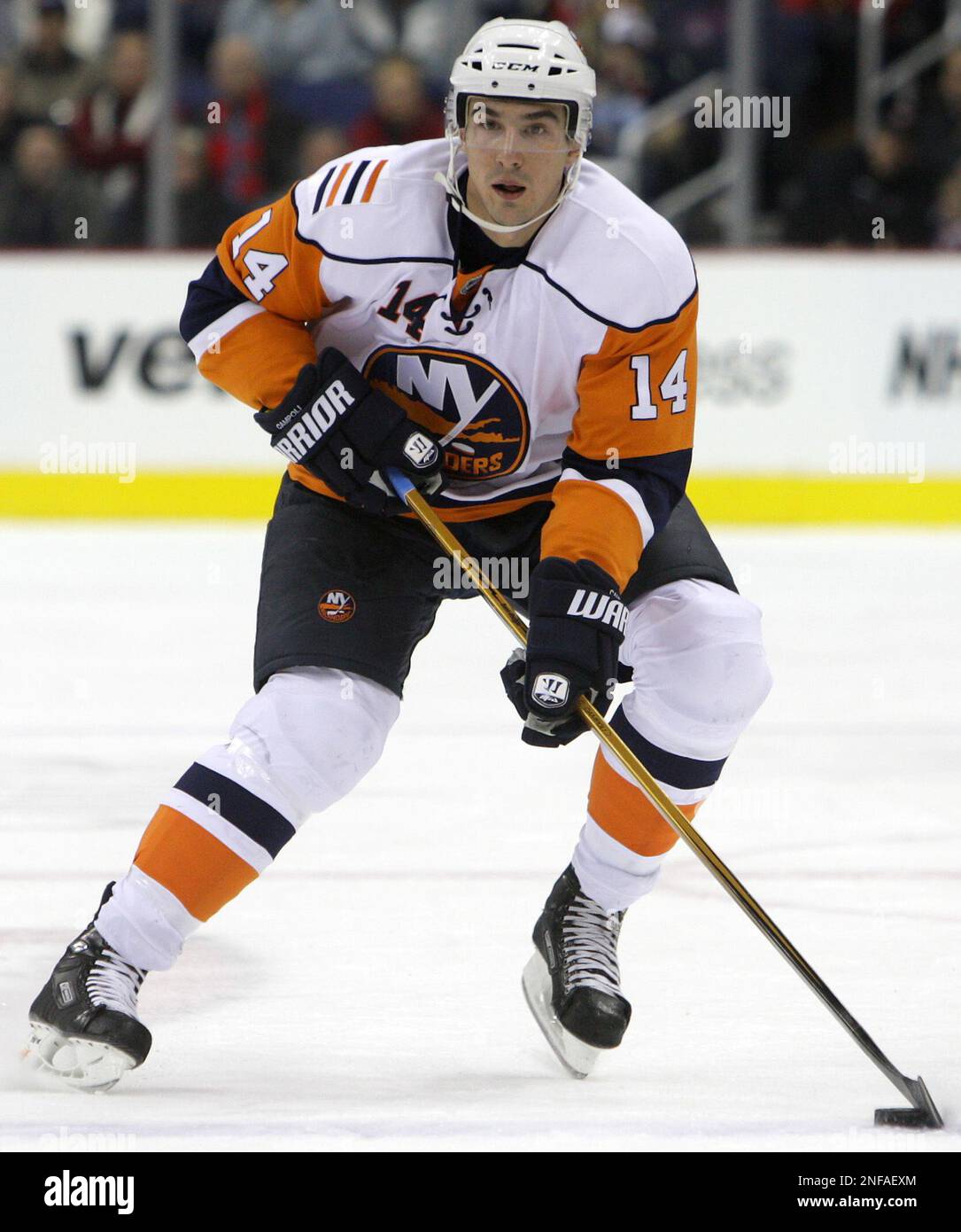 New York Islanders' Chris Campoli plays against the Columbus Blue ...