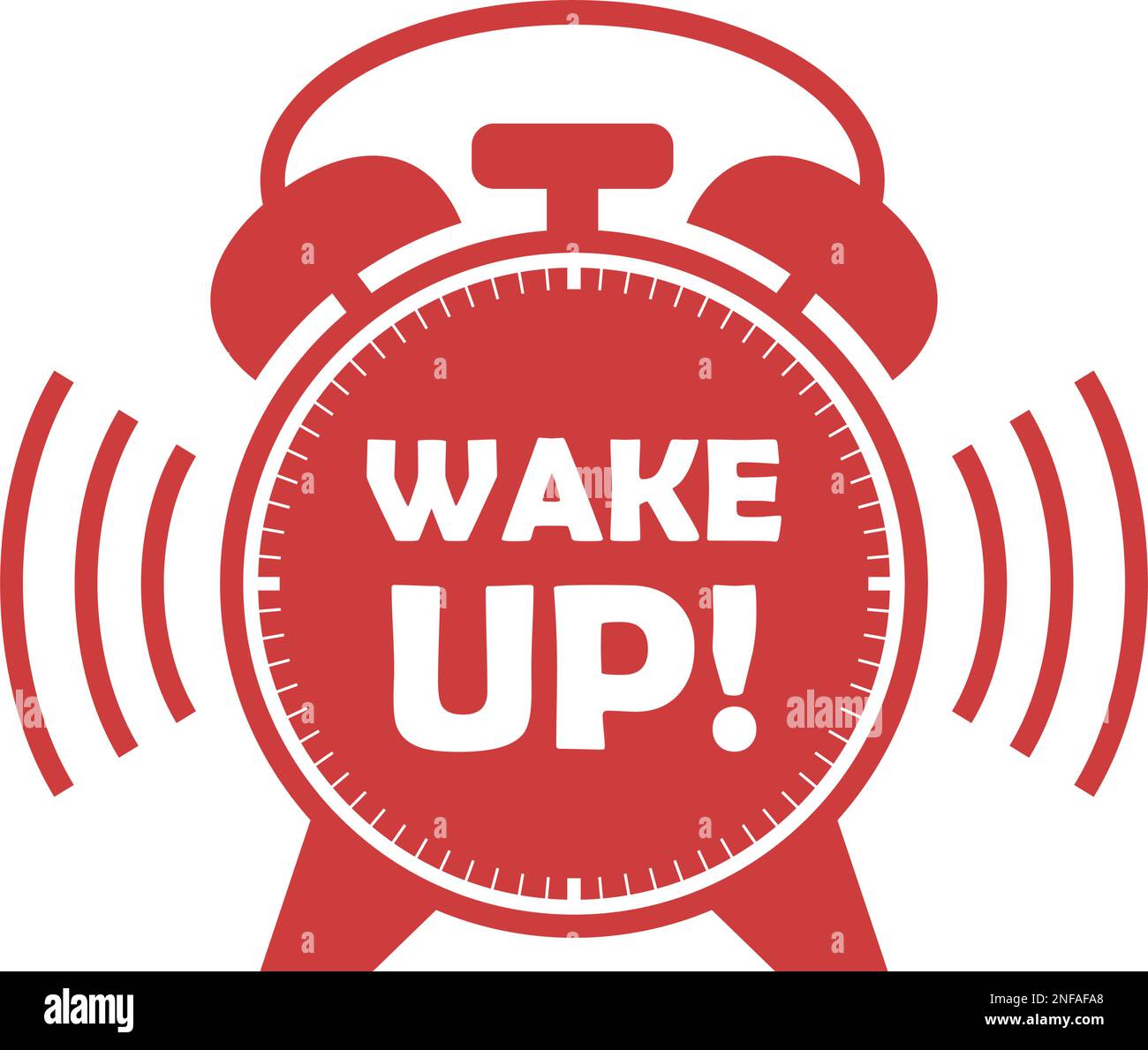 Wake up icon in flat style. Good morning vector illustration on ...