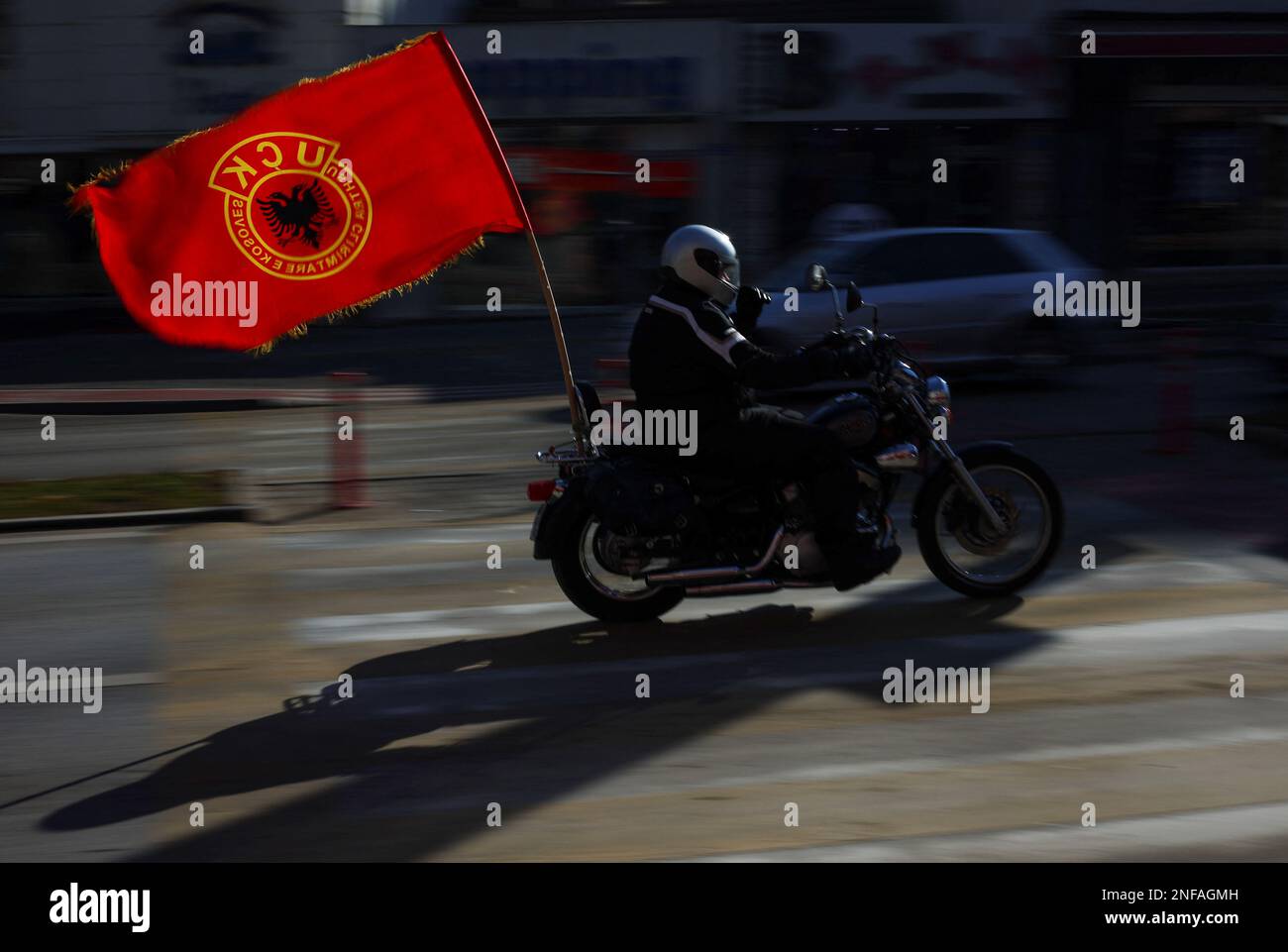 Kosovo liberation army flag hi-res stock photography and images - Alamy