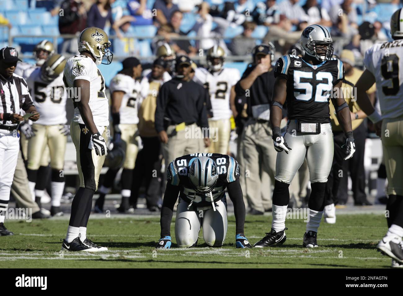 Carolina Panthers linebacker Thomas Davis (58) during an NFL football ...