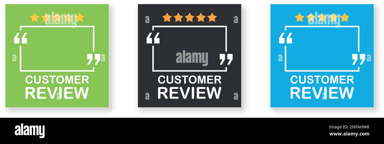 Customer review icon in flat style. Product rating vector illustration ...