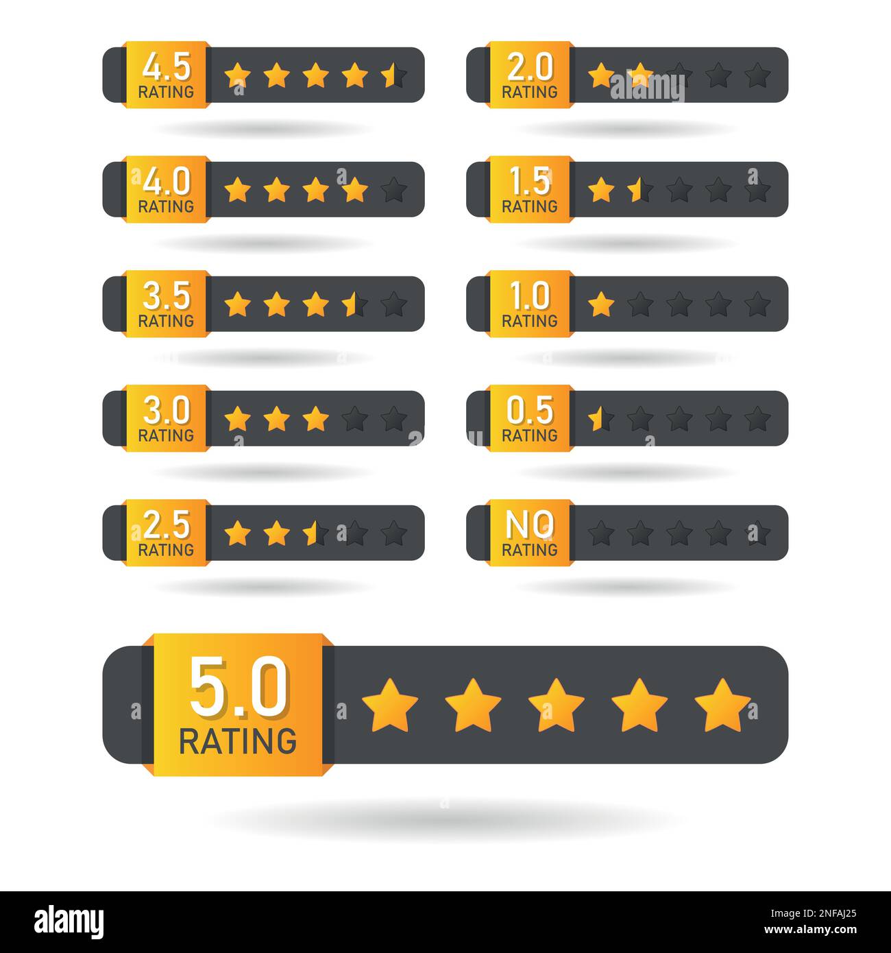 Review rating icon in flat style. Customer feedback vector illustration ...