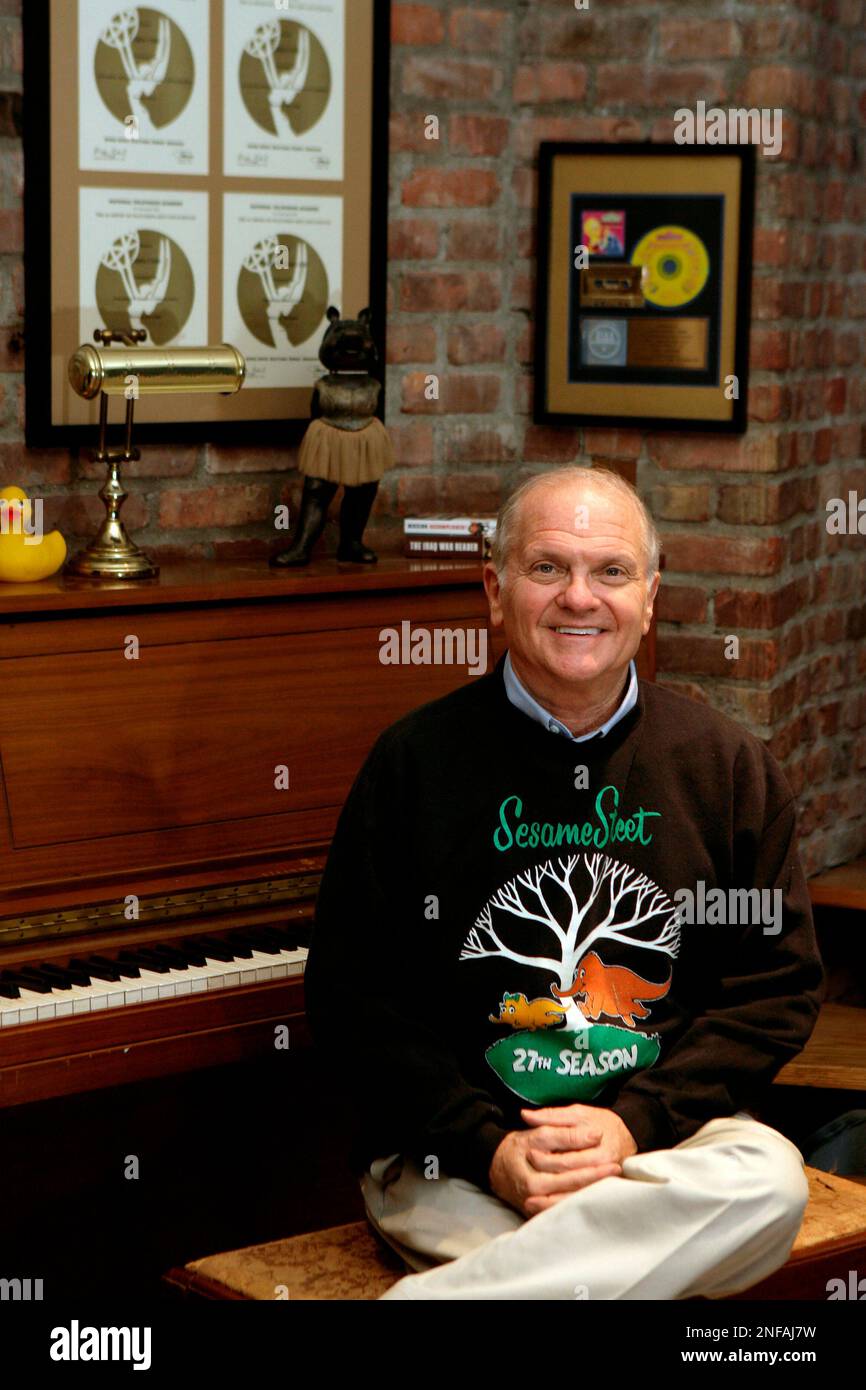 Composer and producer Christopher Cerf poses for a picture near the ...