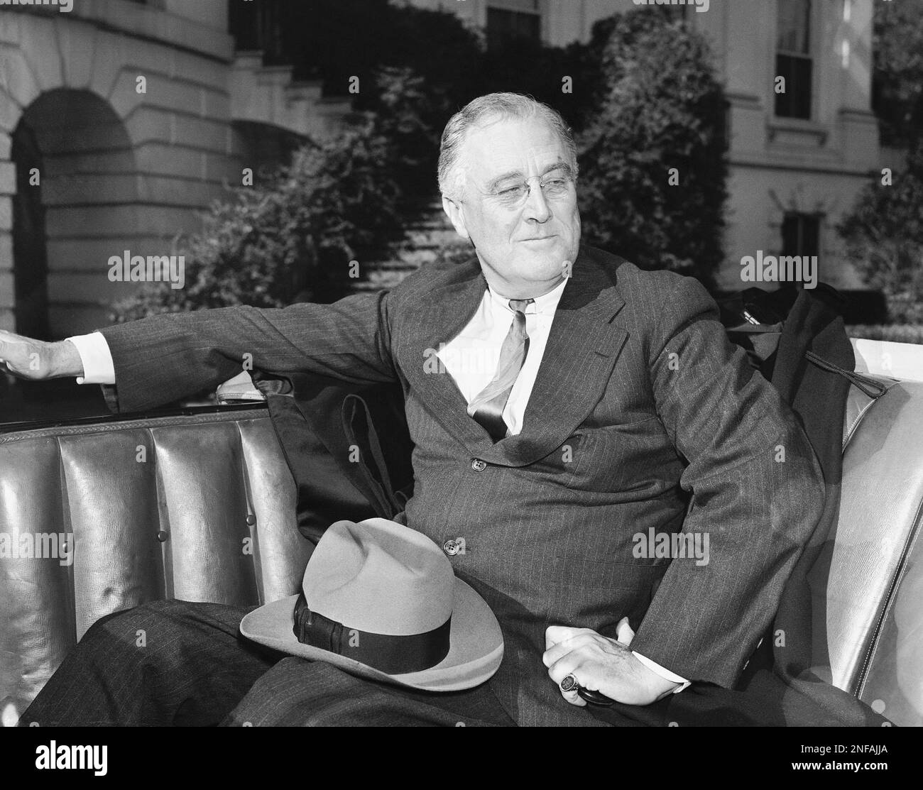 President Franklin D. Roosevelt is shown in his car, May 14, 1936. (AP ...