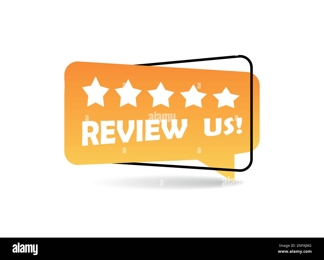 Review rating icon in flat style. Customer feedback vector illustration ...