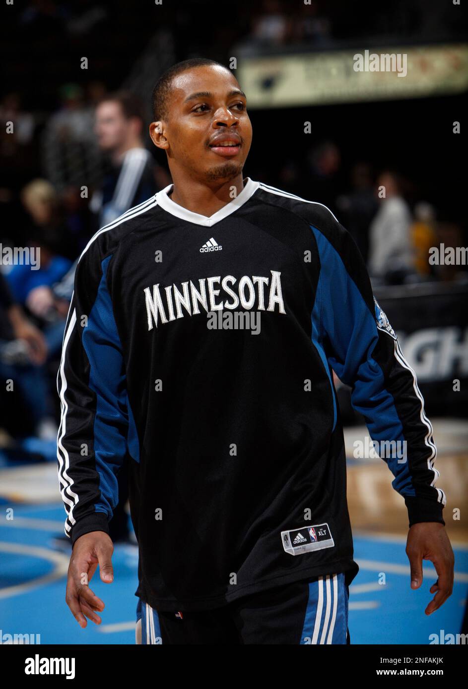 Minnesota Timberwolves guard Randy Foye warms up before facing the ...