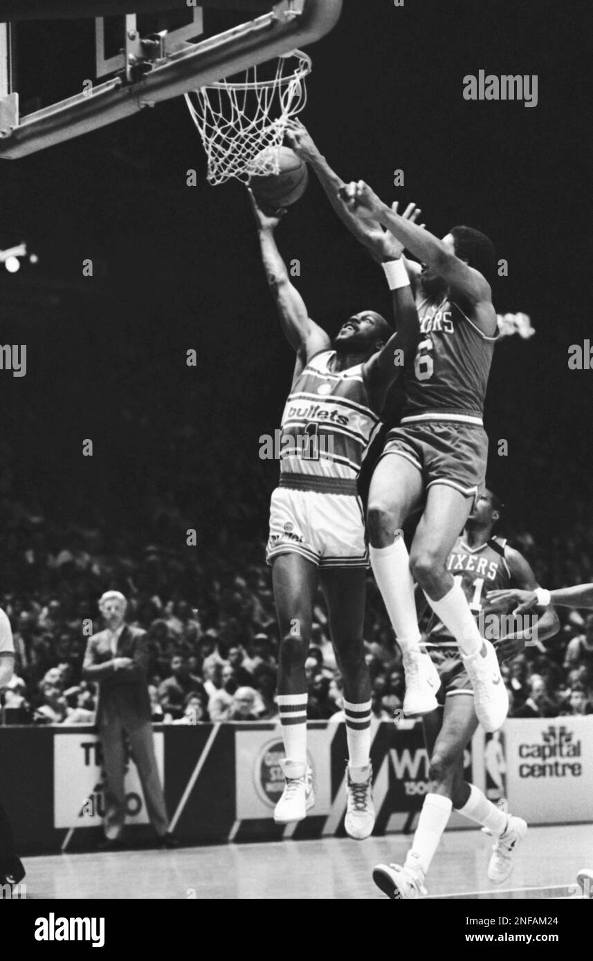 Julius Erving Layup Behind Basket