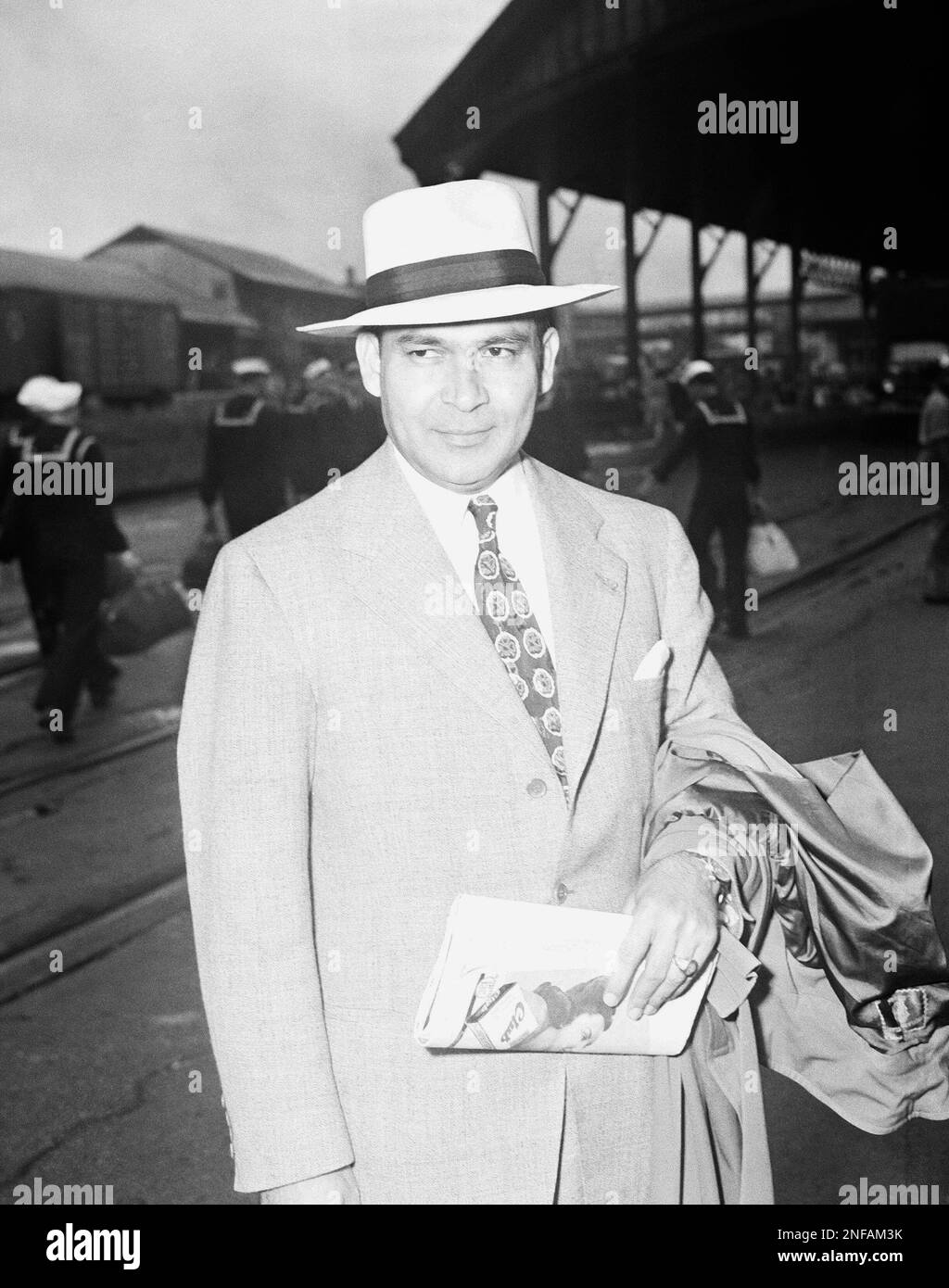 Major General Fulgencio Batista, former president of Cuba, arrives July ...